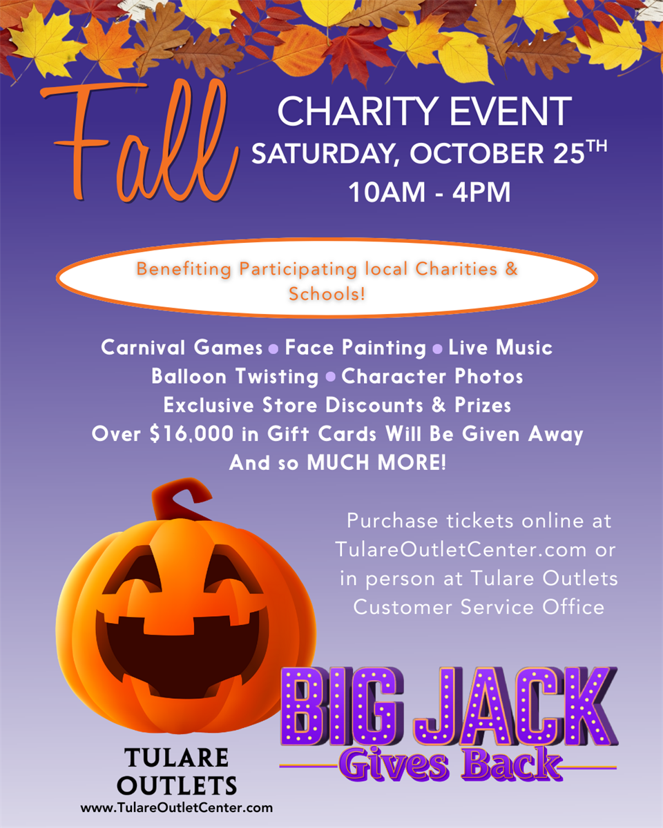 Tulare Outlets: Big Jack Gives Back - Nov 23, 2025 - Events Calendar ...
