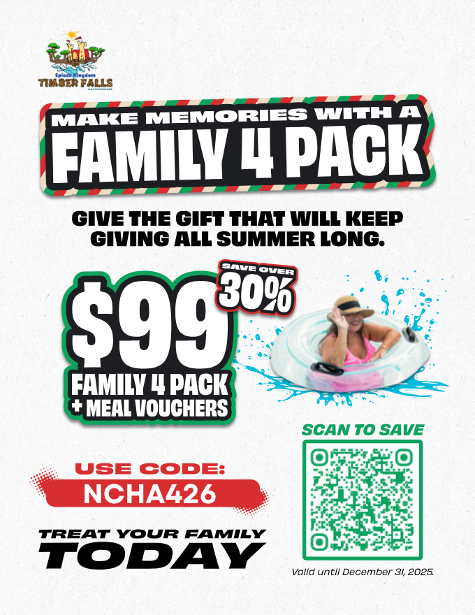 Splash Kingdom Timber Falls - $99 Splash Kingdom Family 4-Pack! - Hot ...