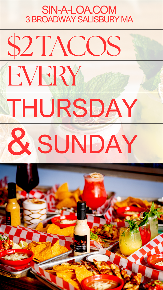 $2 TACOS every Thursday & Sunday! - Jan 30, 2025