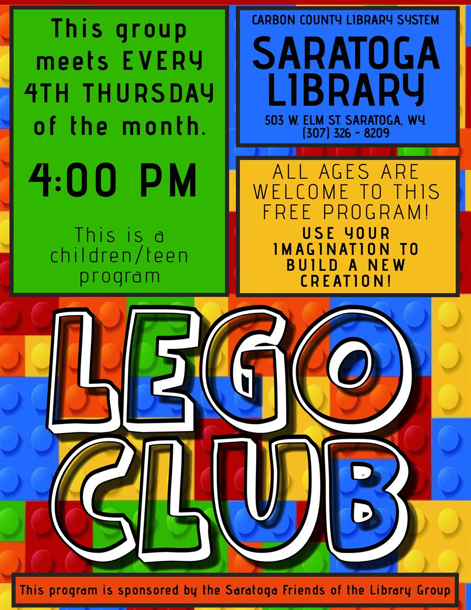 Saratoga Library - Lego Club - Jun 24, 2027 - Upper North Platte River ...