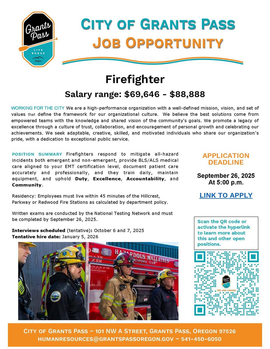 City Hall - Firefighter - Job Description