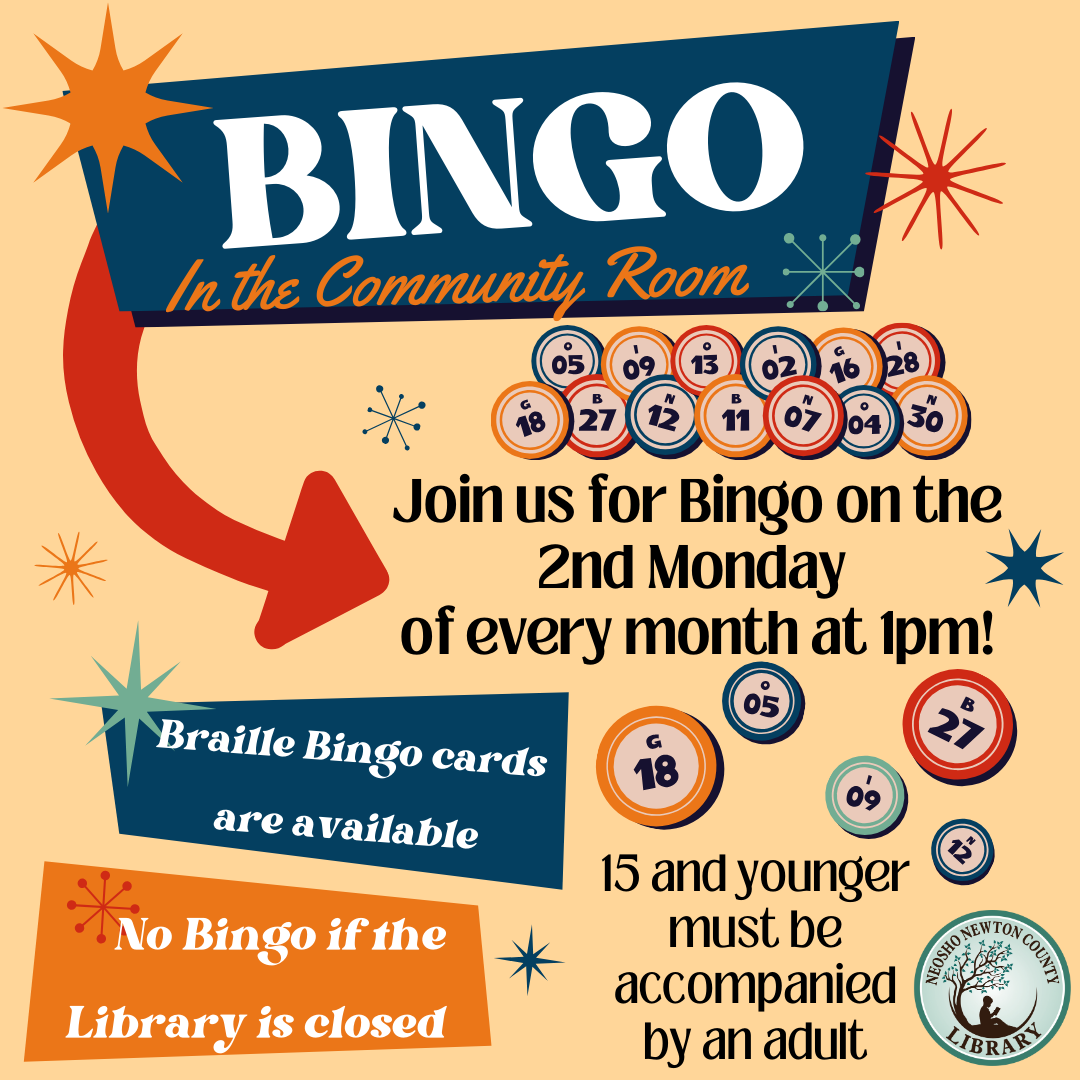 2nd Monday BINGO - Nov 10, 2025 - Neosho Area Chamber of Commerce, MO