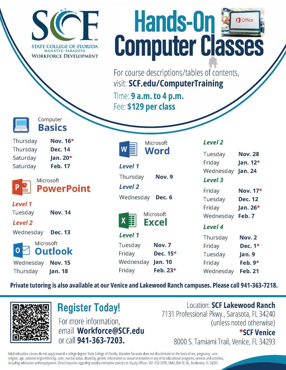 WORD - LEVEL 2 - HANDS ON CLASSES at SCF - Dec 6, 2023 - Manatee Chamber of Commerce