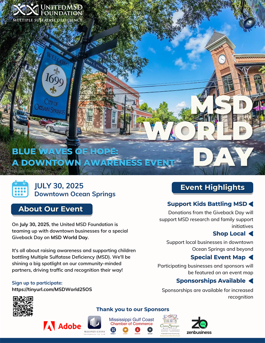 MSD World Day 2025: Downtown Ocean Springs Event - Jul 30, 2025 ...