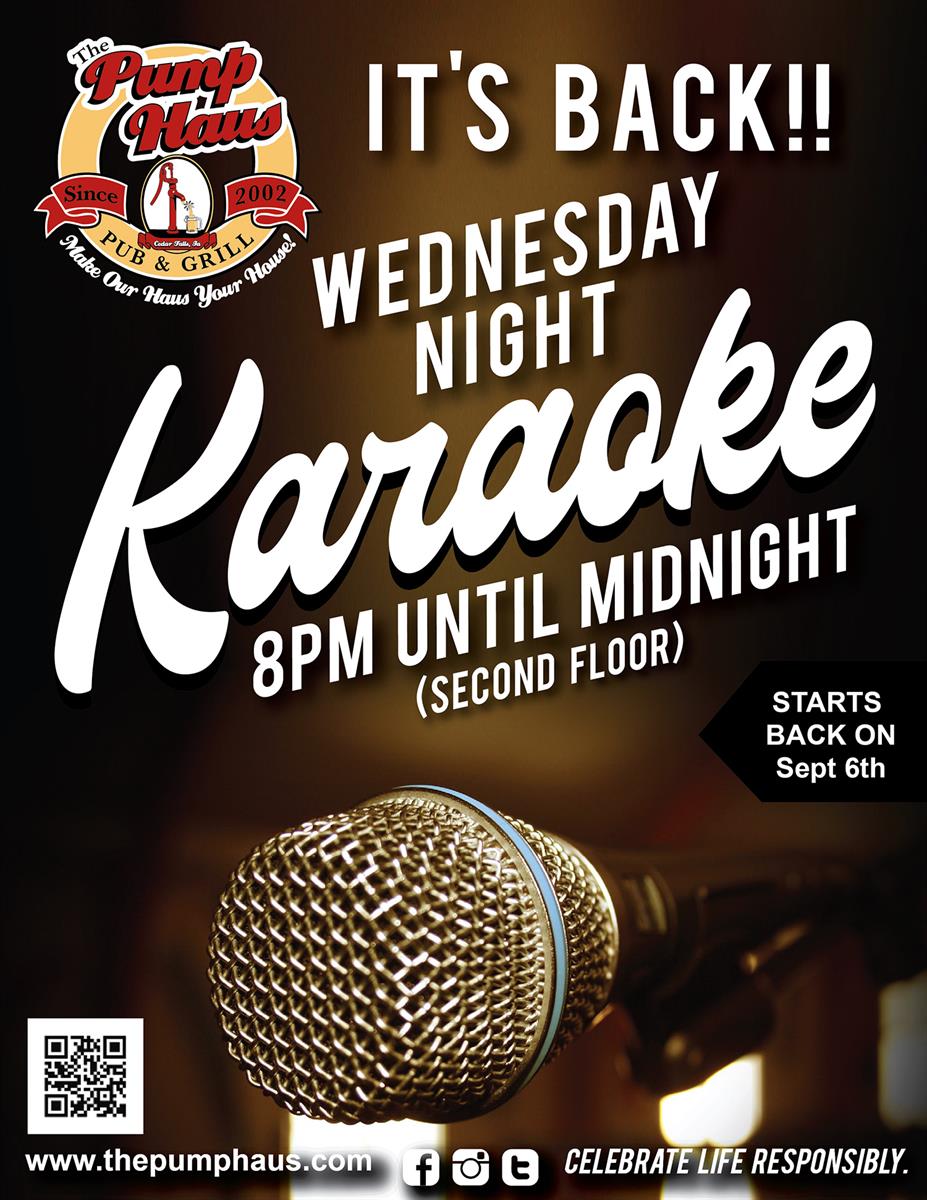 Karaoke - Apr 9, 2025 - Events - Grow Cedar Valley