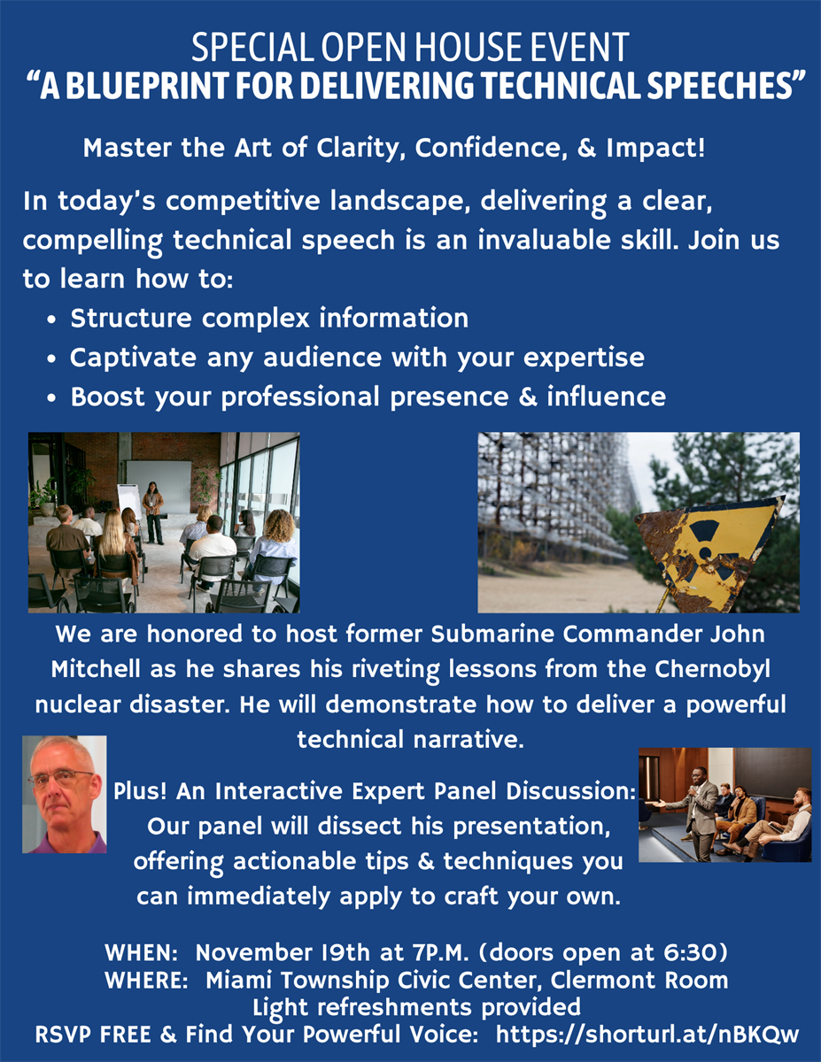 A Blueprint for Delivering Technical Speeches - Nov 19, 2025 - Chamber Events | Milford Miami ...