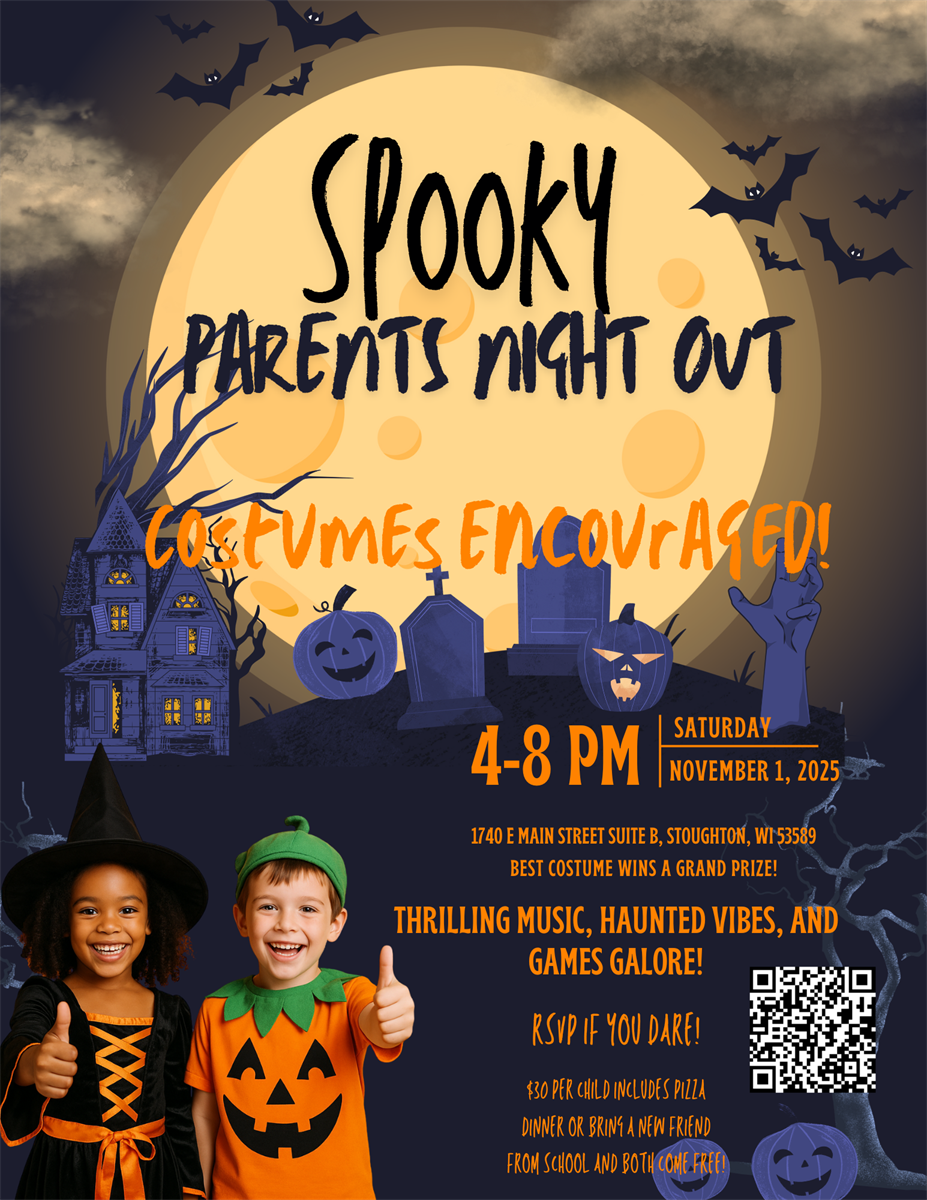 Spooky Parents Night Out - Nov 1, 2025 - Stoughton Chamber of Commerce, WI