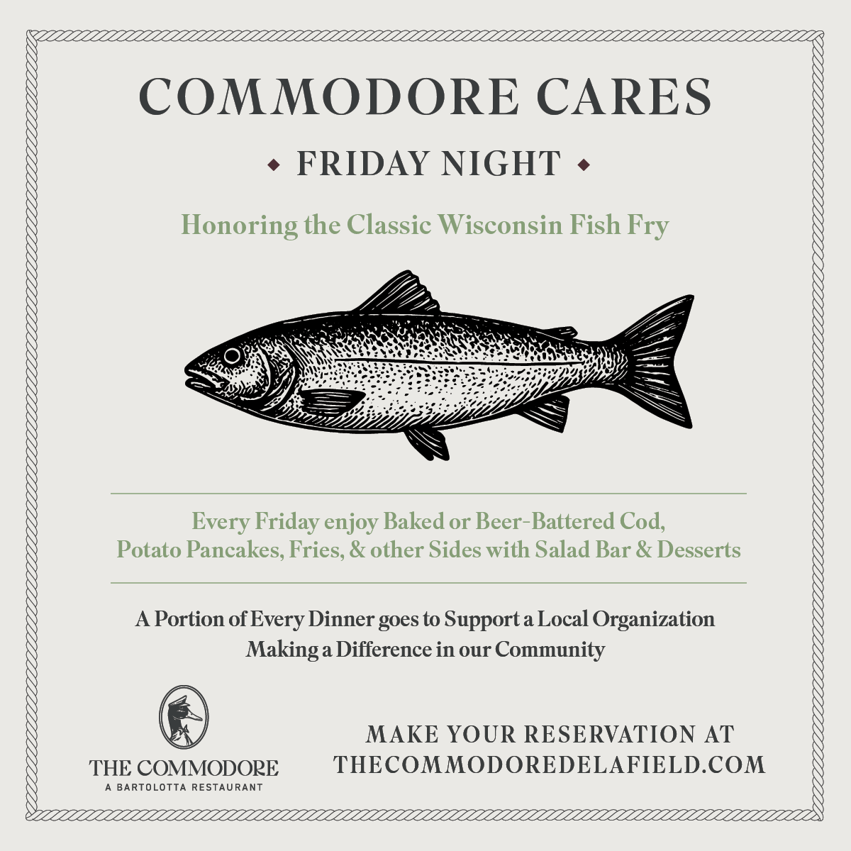 Commodore Cares Friday Fish Fry - Feb 6, 2026 - Chamber - Hartland ...