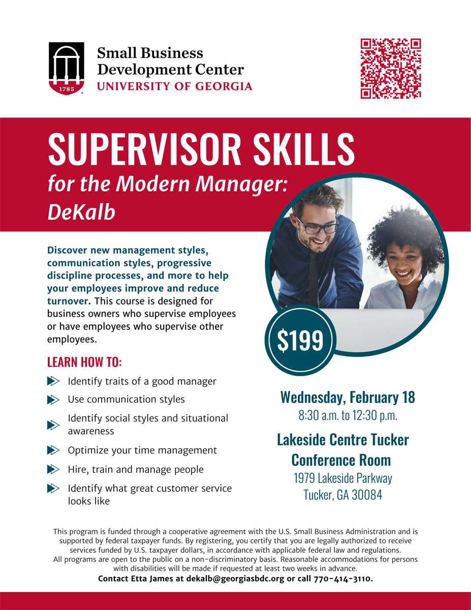 Supervisor Skills for the Modern Manager: Dekalb - Feb 18, 2026