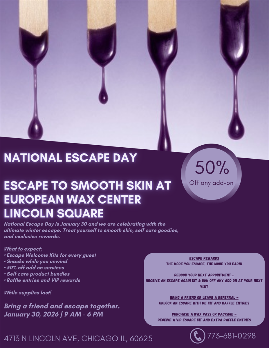 National Escape Day: Escape to Smooth Skin at European Wax Center ...