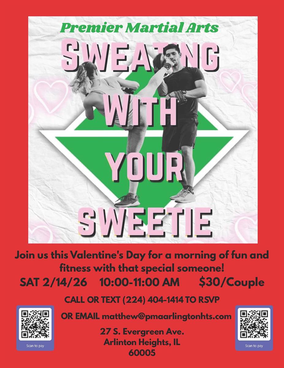 Premier Martial Arts - Sweating with Your Sweetie - Community Hot Deal
