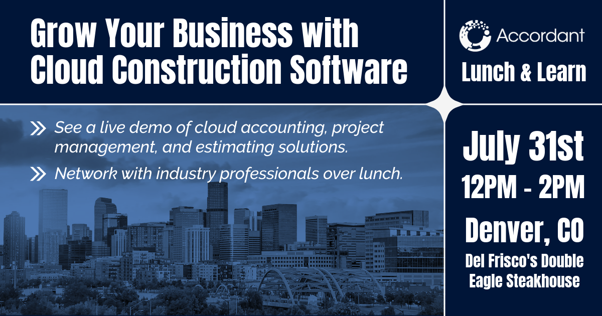 Lunch & Learn: Grow Your Business with Cloud Construction Software - Member Events & Announcements