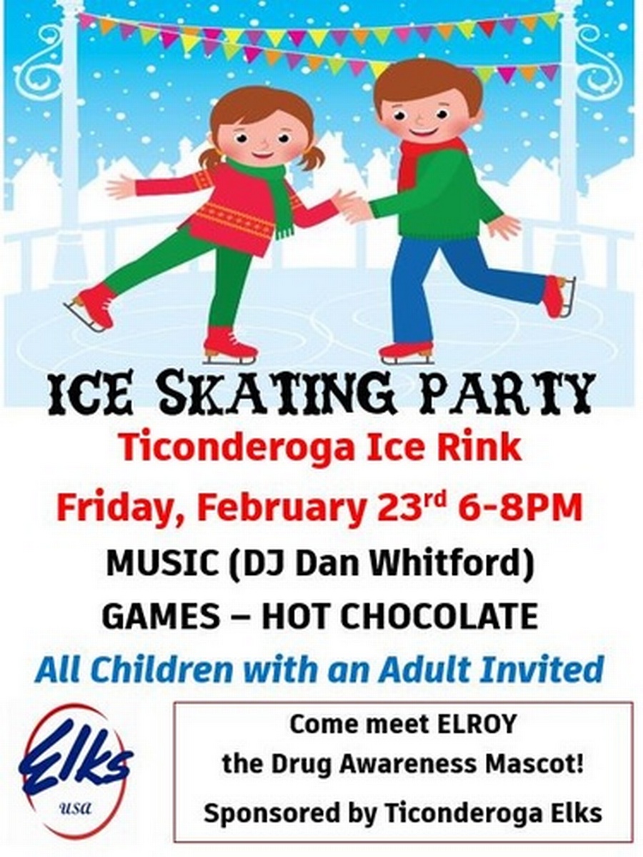 Ice Skating Party at Ti Ice Rink - Feb 23, 2024 - Ticonderoga Area ...