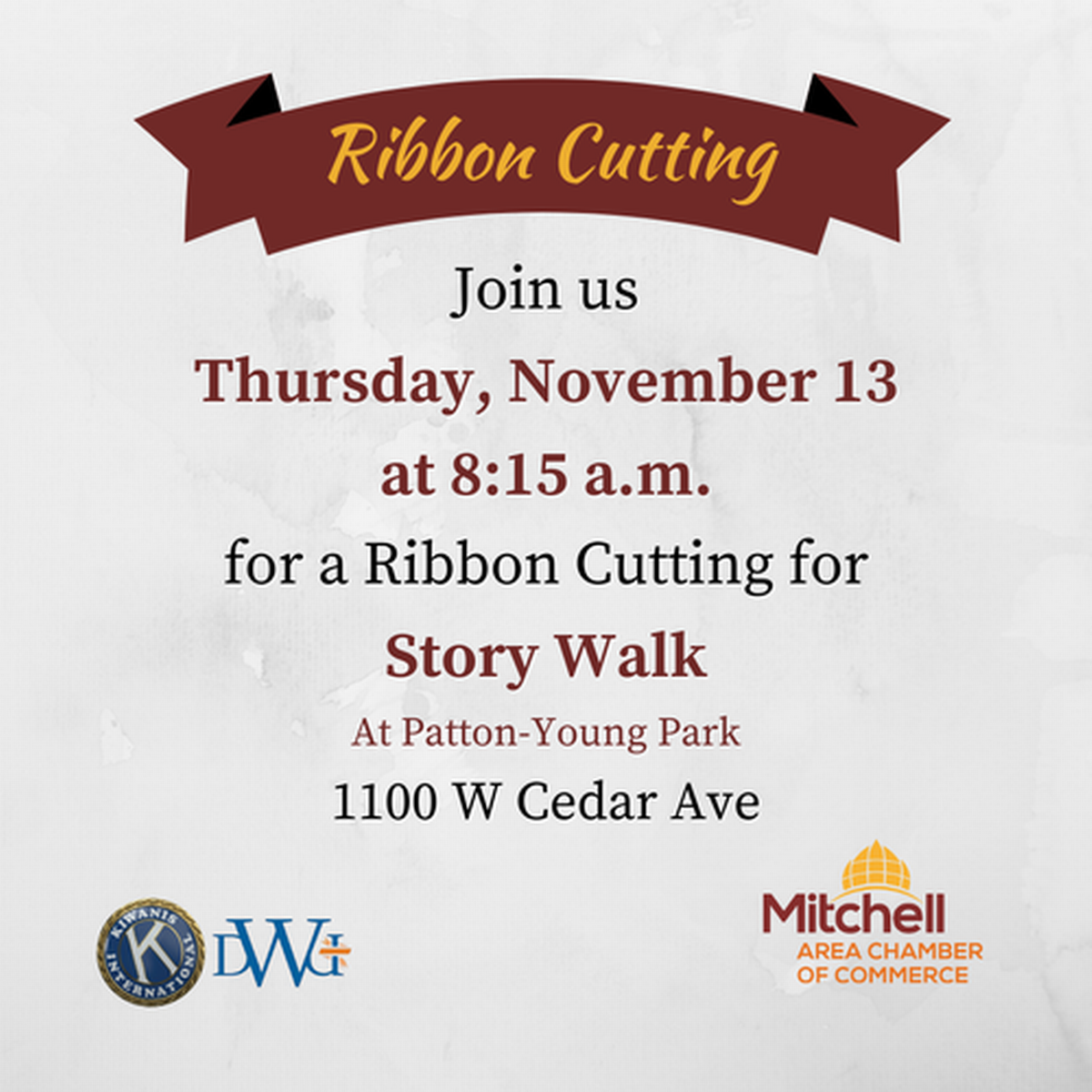 Ribbon Cutting for the new Story Walk - Nov 13, 2025 - Mitchell Area ...