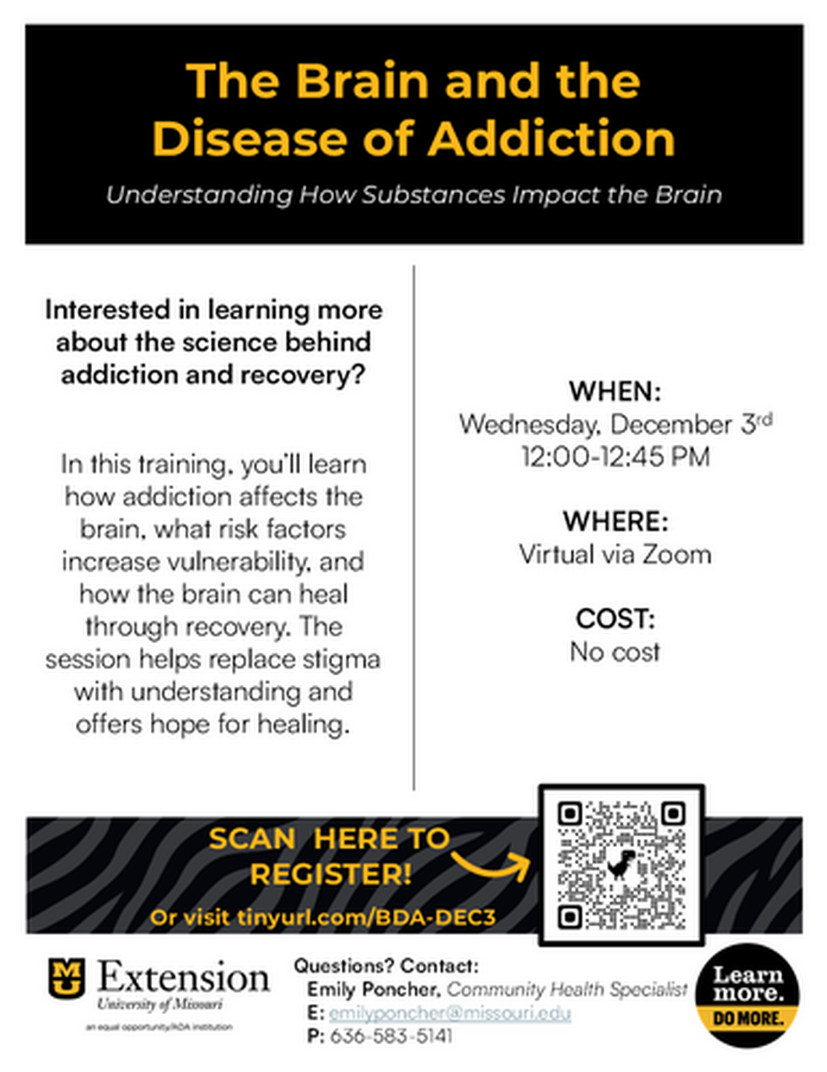 Virtual Training on The Brain & the Disease of Addiction - Dec 10, 2025