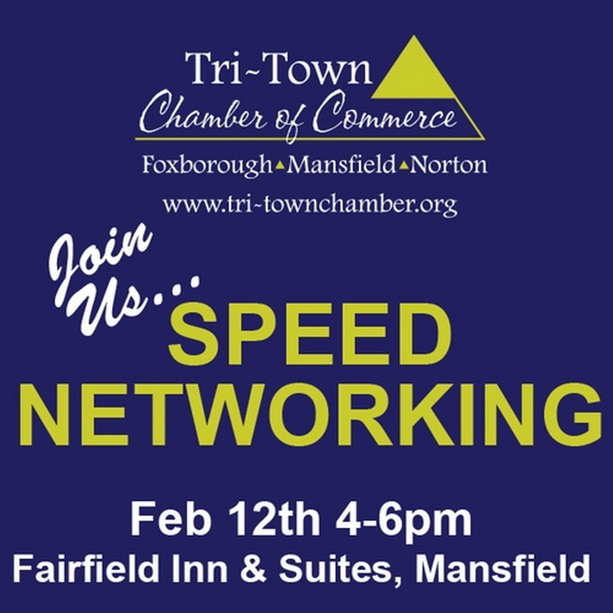 Speed Networking - Feb 12, 2026 - Tri-Town Chamber of Commerce, MA