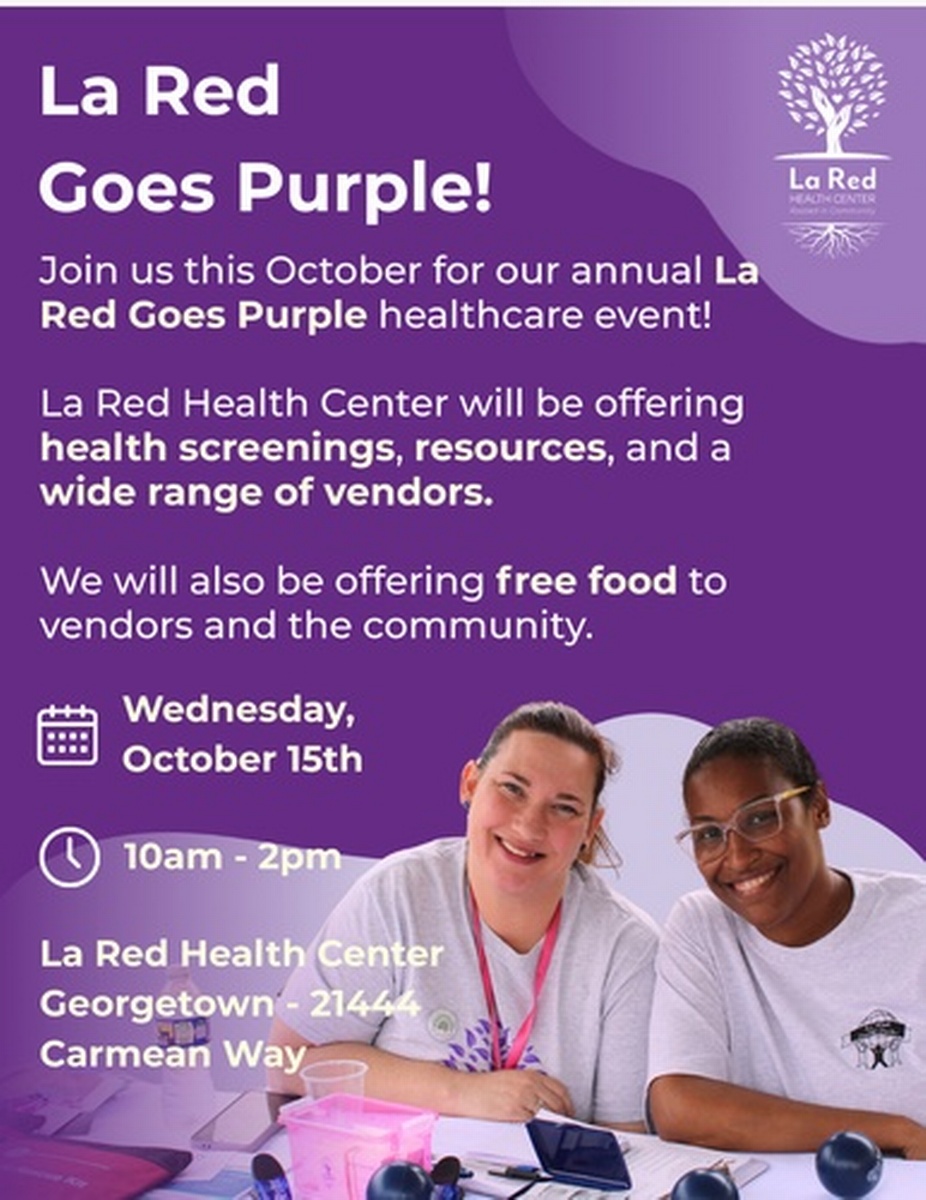 Vendor Opportunity: La Red Goes Purple - Oct 13, 2025 - Bethany-Fenwick ...