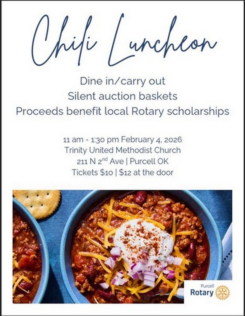 Purcell Rotary Club Annual Chili Luncheon - Feb 4, 2026 - publiclayout-new