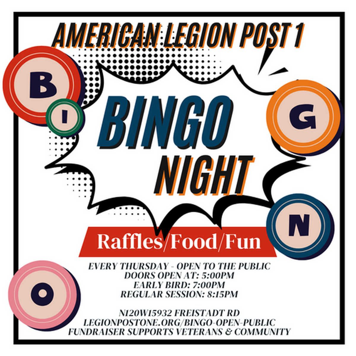 Bingo - American Legion Post 1 - Mar 12, 2026 - Germantown Area Chamber ...