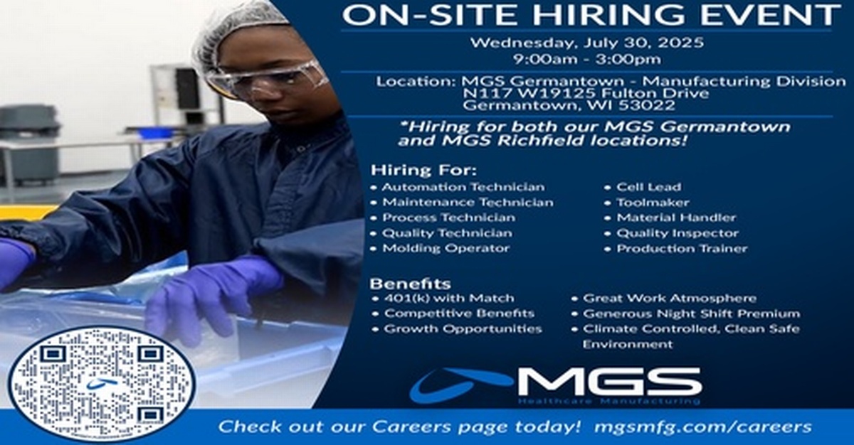 MGS On-Site Hiring Event - Jul 30, 2025 - Germantown Area Chamber of ...
