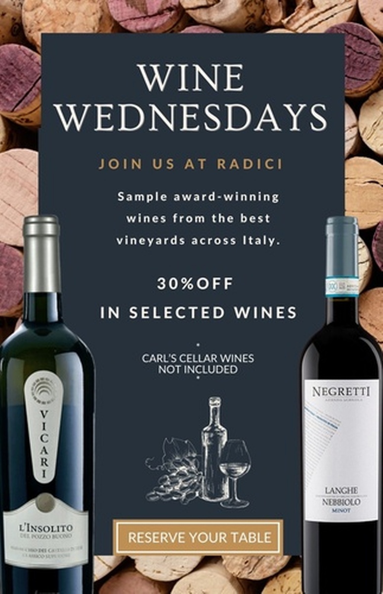 Wine Wednesday at Radici - Apr 9, 2025
