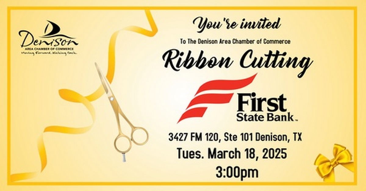 Ribbon Cutting - First State Bank - Mar 18, 2025