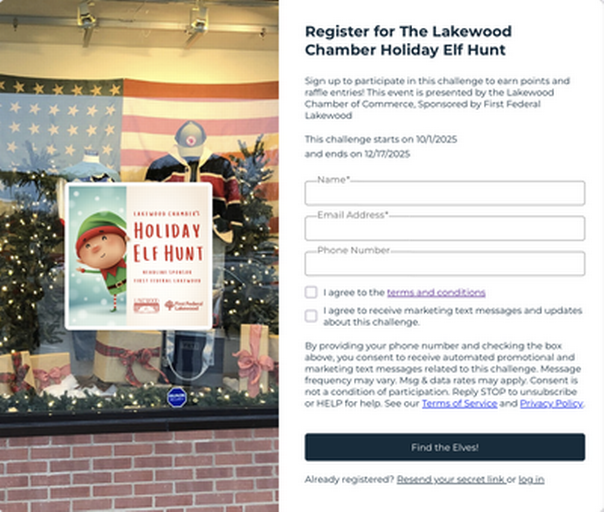 Lakewood Chamber Holiday Elf Hunt - Nov 15, 2025
