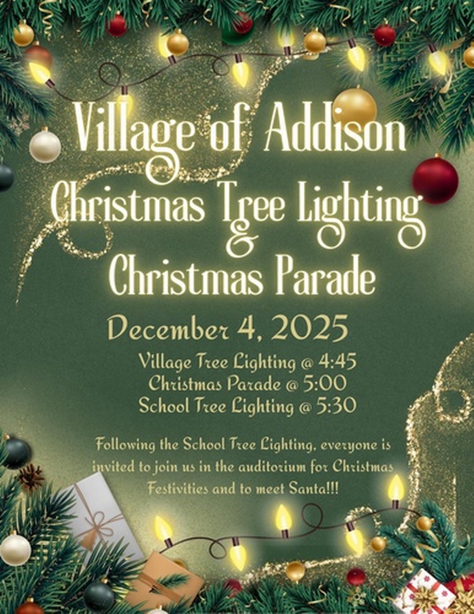 Village of Addison Christmas Tree Lighting and Christmas Parade - Dec 4 ...