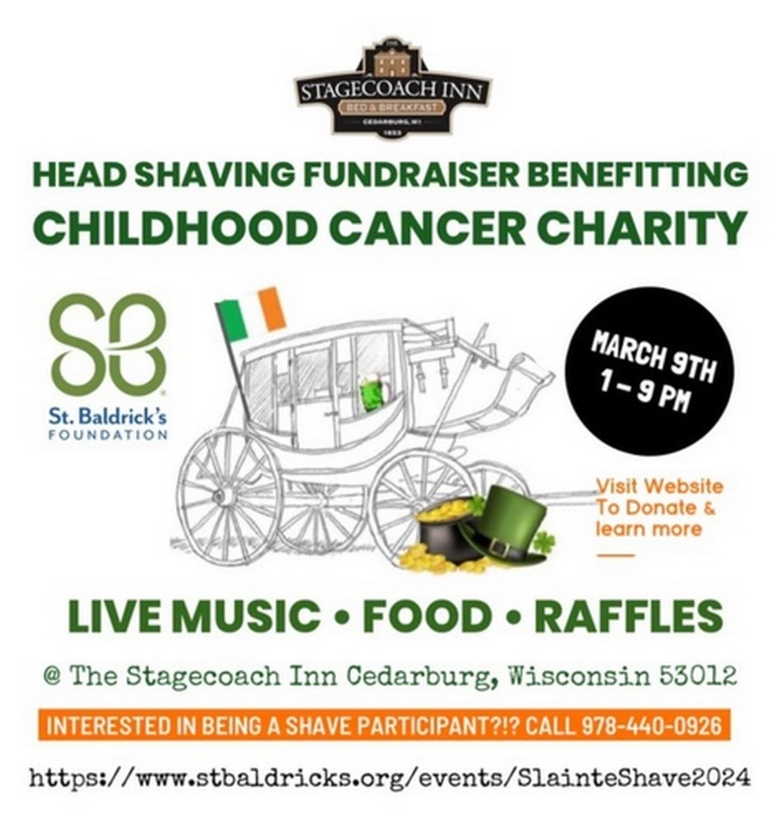 Slainte & Shave Fundraiser 2024 - Mar 9, 2024