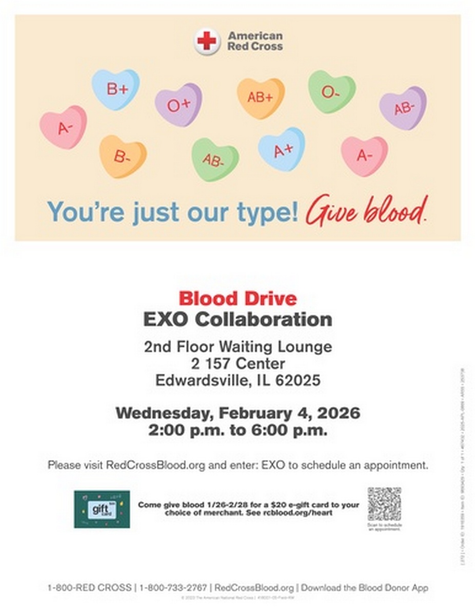Blood Drive: EXO Collaboration - Feb 4, 2026 - Troy/Maryville/St. Jacob ...