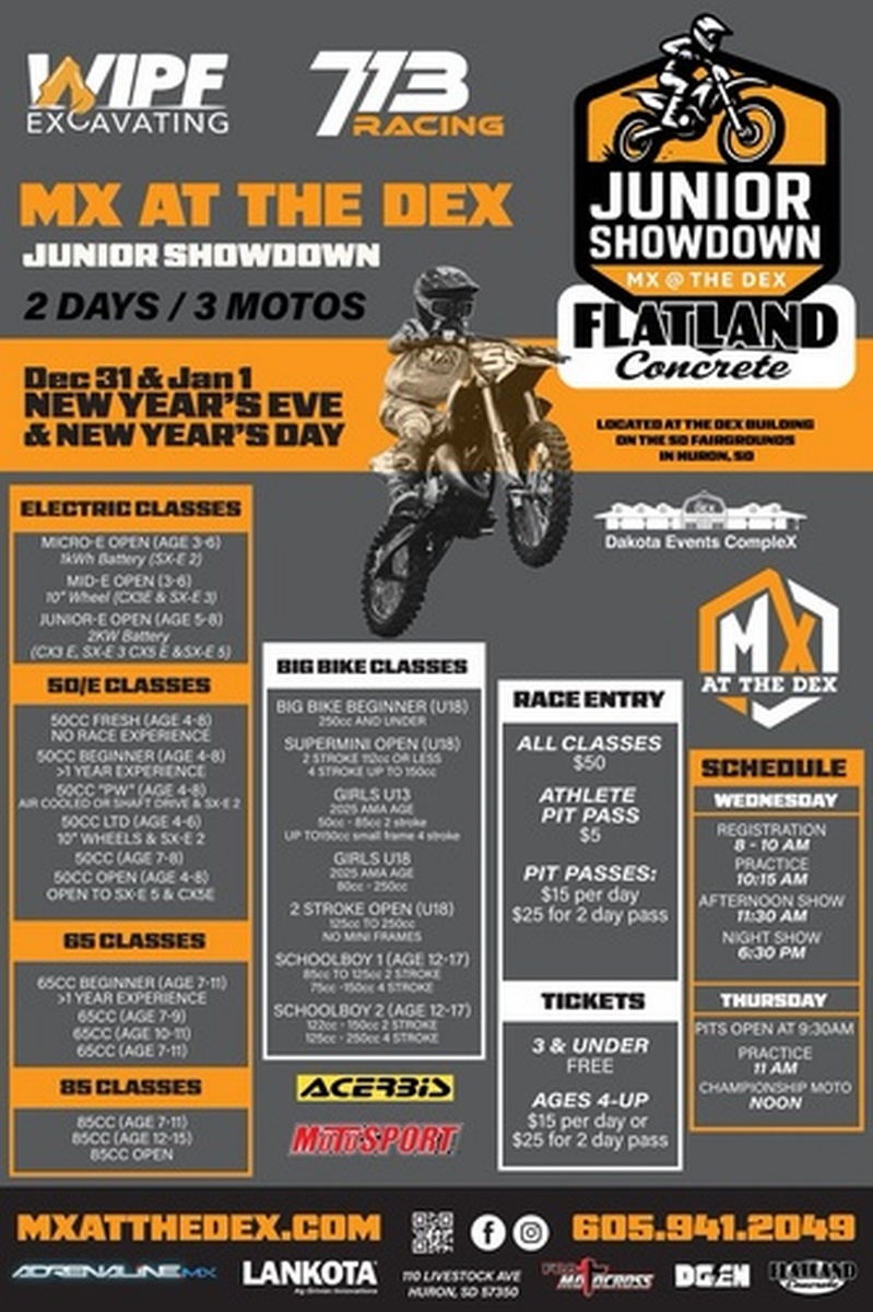 MX at the DEX: Junior Showdown - Dec 31, 2025 to Jan 1, 2026 - Huron ...