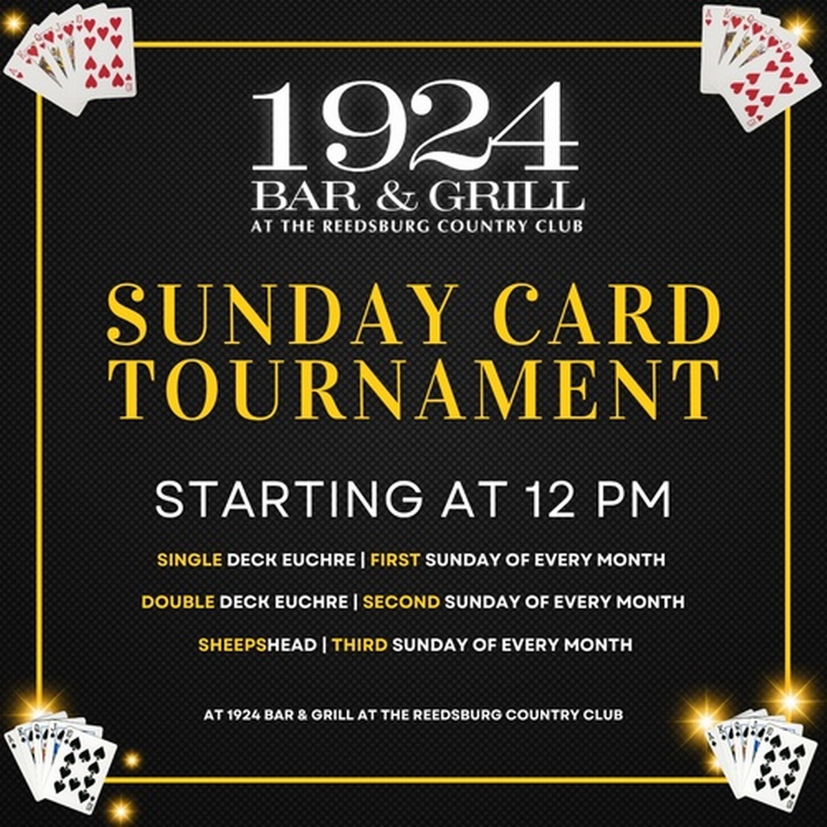 Single Deck Euchre Sundays at Reedsburg Country Club - Nov 1, 2026 ...