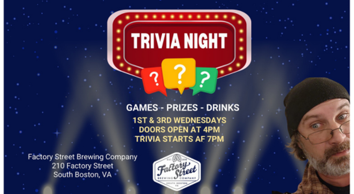 Trivia Night @ Factory Street Brewing - Nov 6, 2024 - Halifax County ...