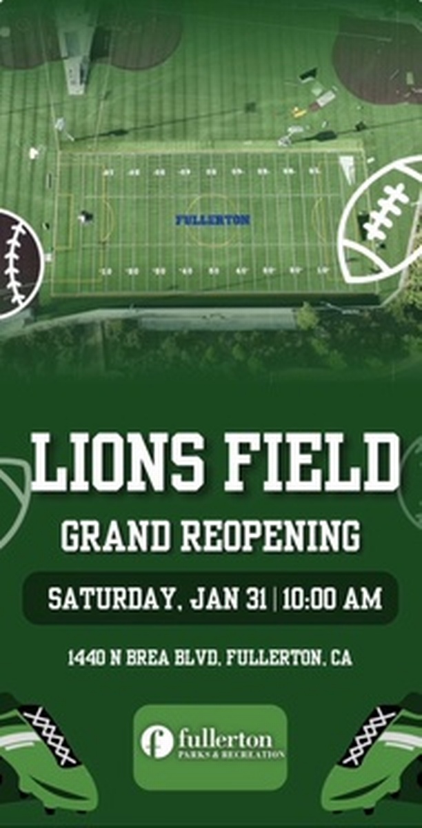 Lions Field Grand Re-Opening - Jan 31, 2026