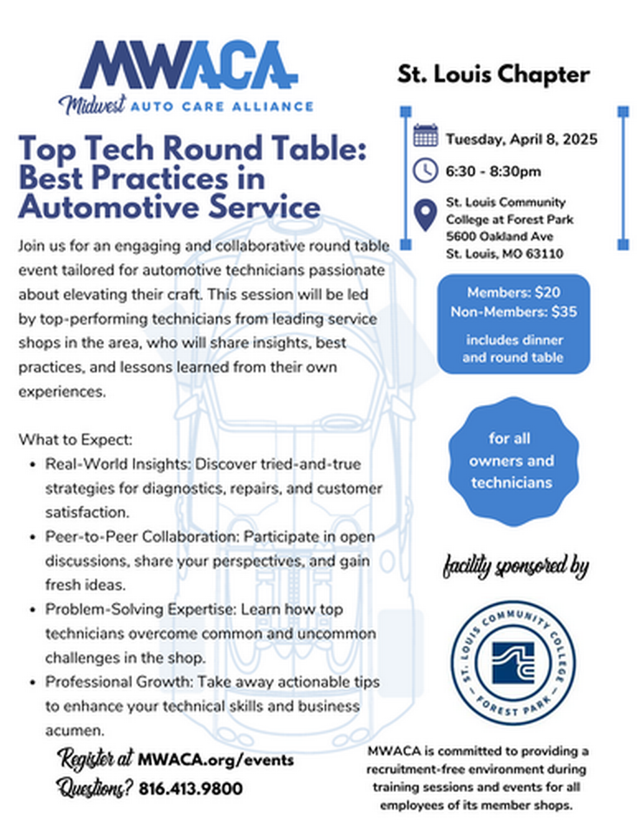 St. Louis Chapter - Top Tech Round Table: Best Practices in Automotive ...