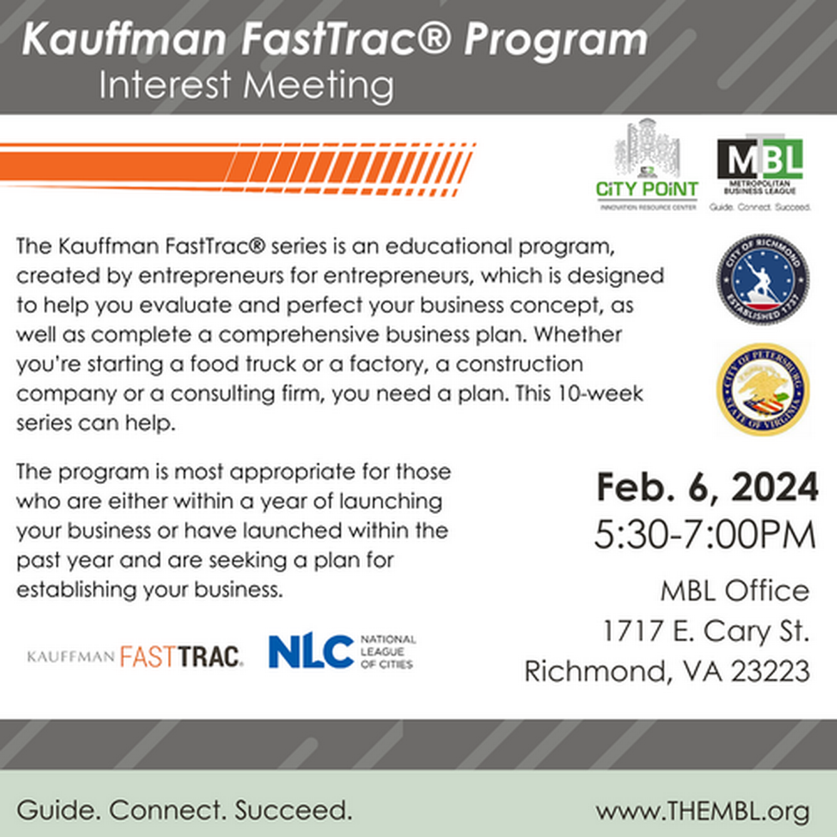 Kauffman FastTrac® Program Spring 2024 Interest Meeting (in-person ...