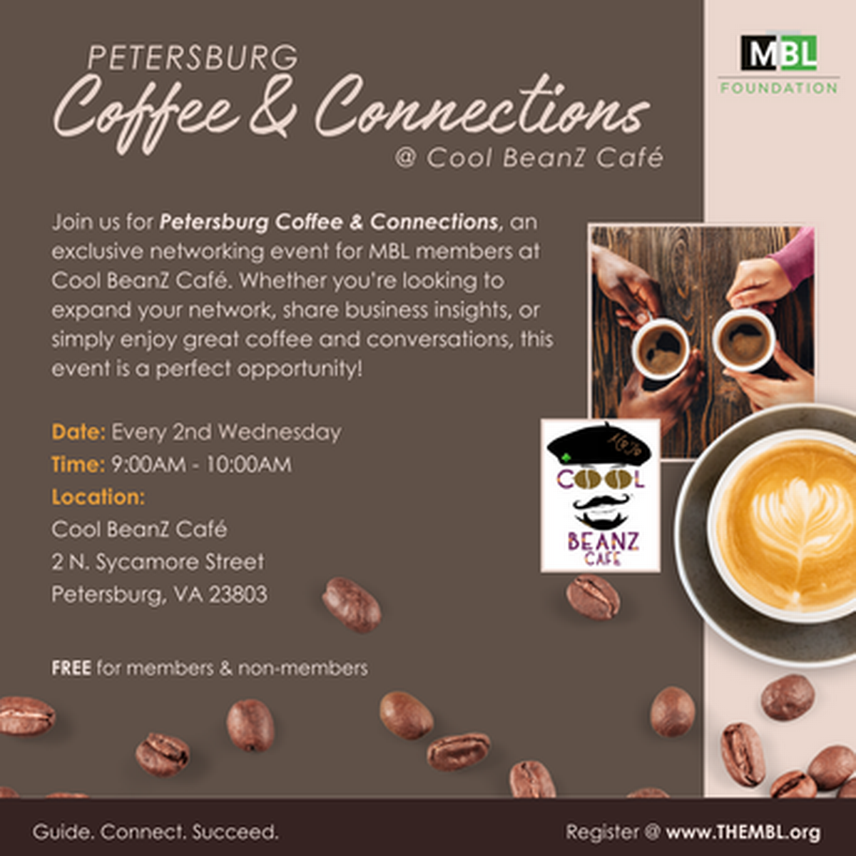 Petersburg Coffee & Connections at CooL BeanZ Cafe - Oct 14, 2026 - Events