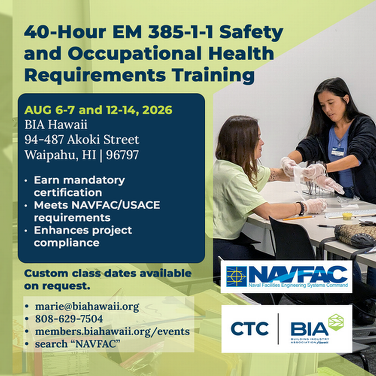 40-Hour EM 385-1-1 Safety and Occupational Health Requirements Training ...